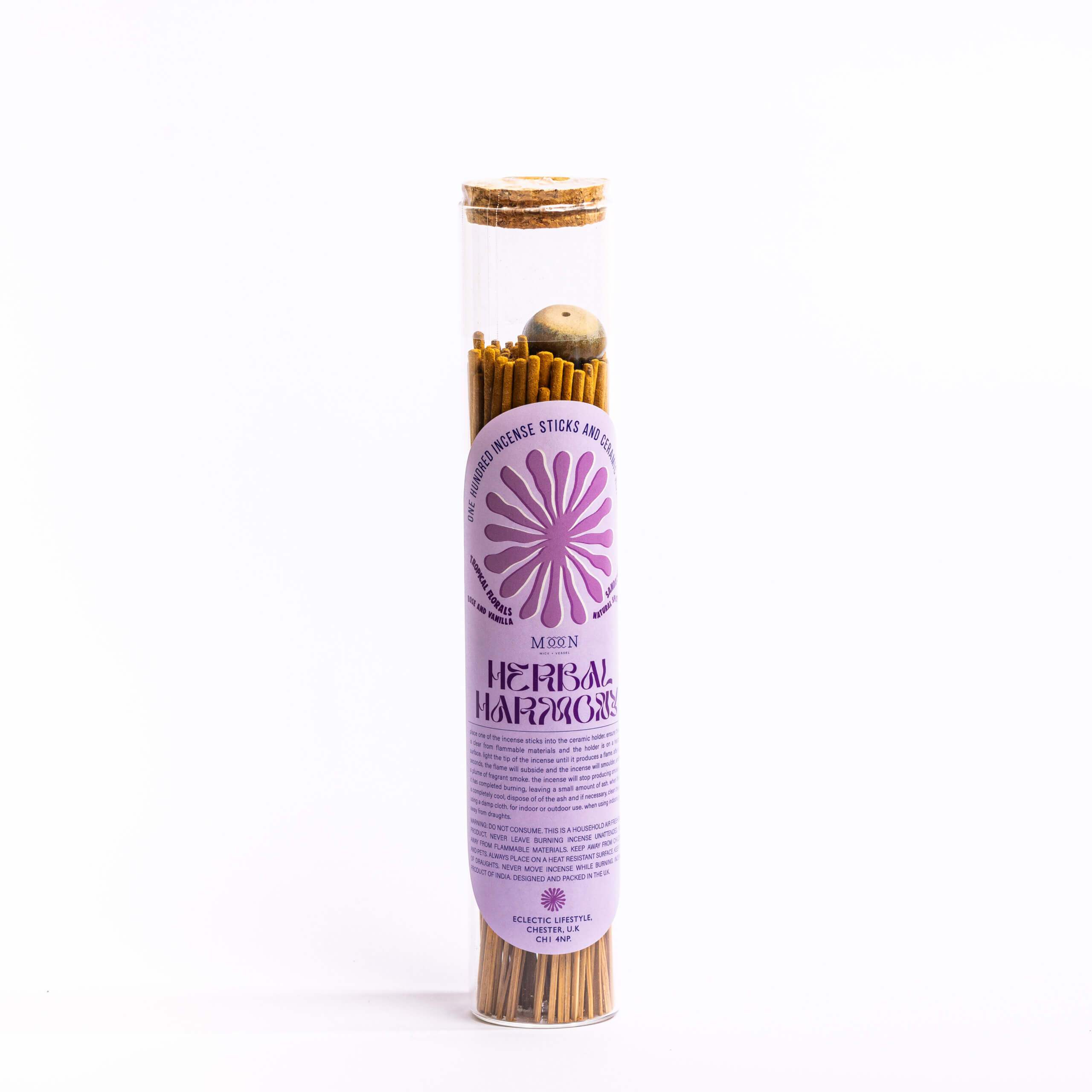 Herbal Harmony Incense – 100 Stick Jar • The Eclectic Lifestyle Company